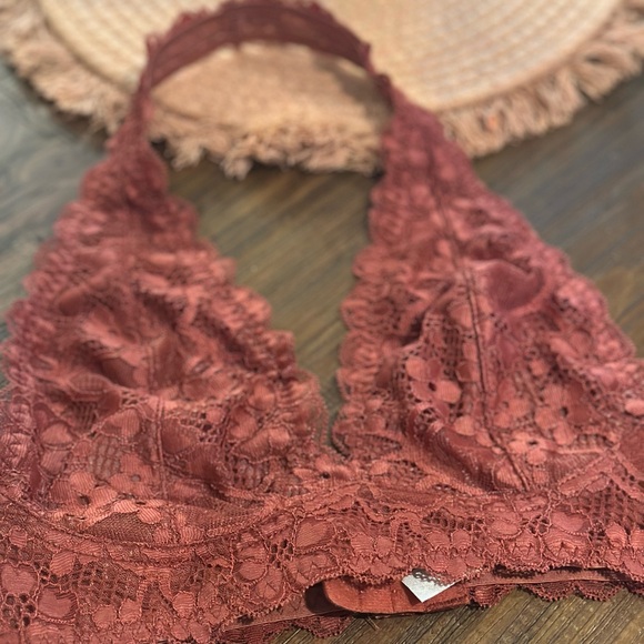 Free People | Intimates & Sleepwear | Free People Brown Lace Bralette ...
